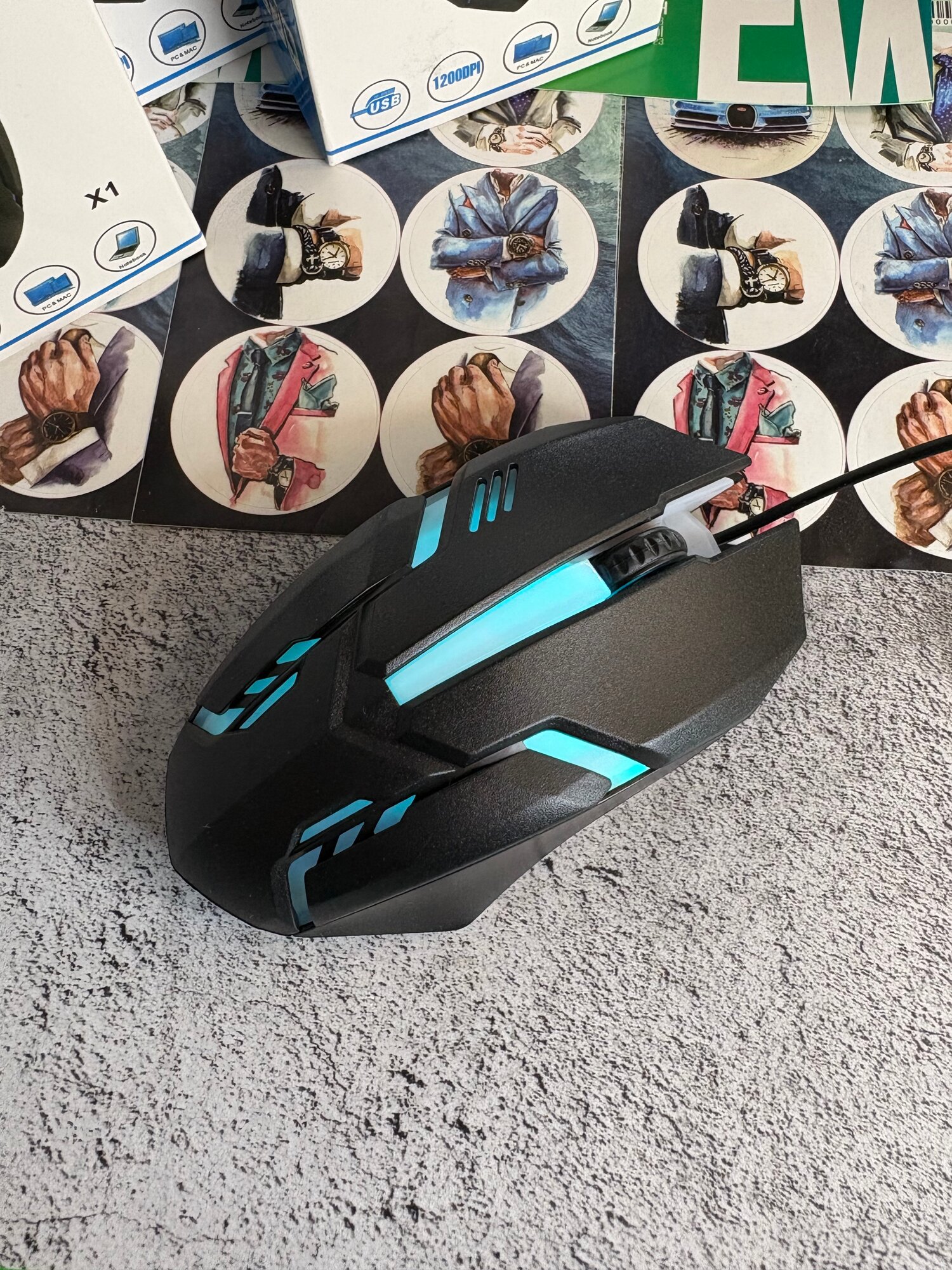 Wireless Gaming Mouse black gaming optical mouse — фото 1