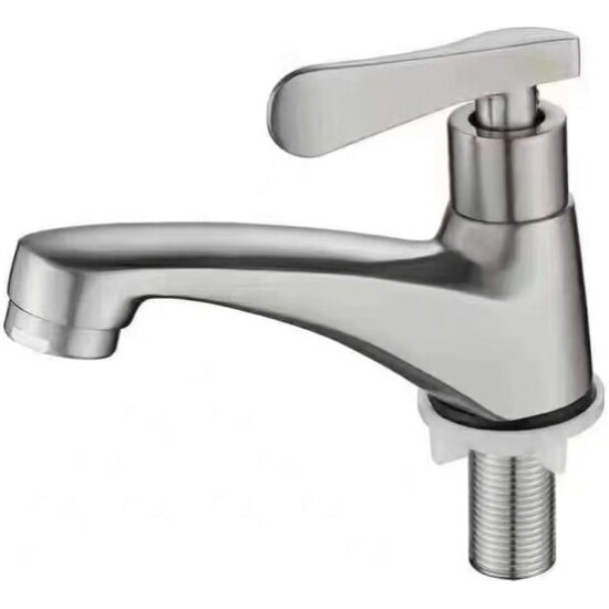 Кран для холодной воды Псм-профсан 1/2 кер ПСМ-104-15 комплектация тип Кр-ЦБА нерж, моно, п/гайку, без подводки хром