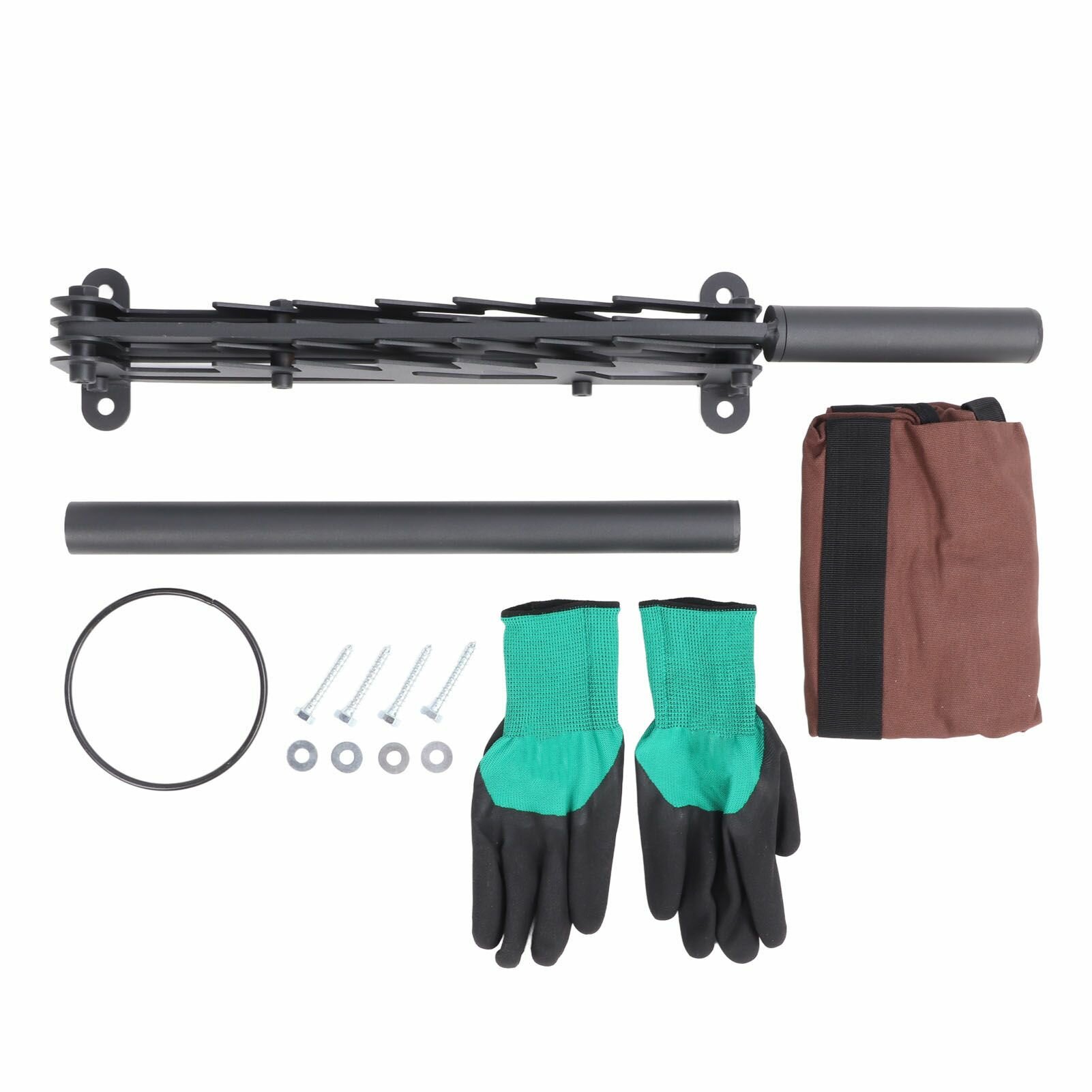 Настенный дровокол из углеродистой стали (черный) для камина и барбекю