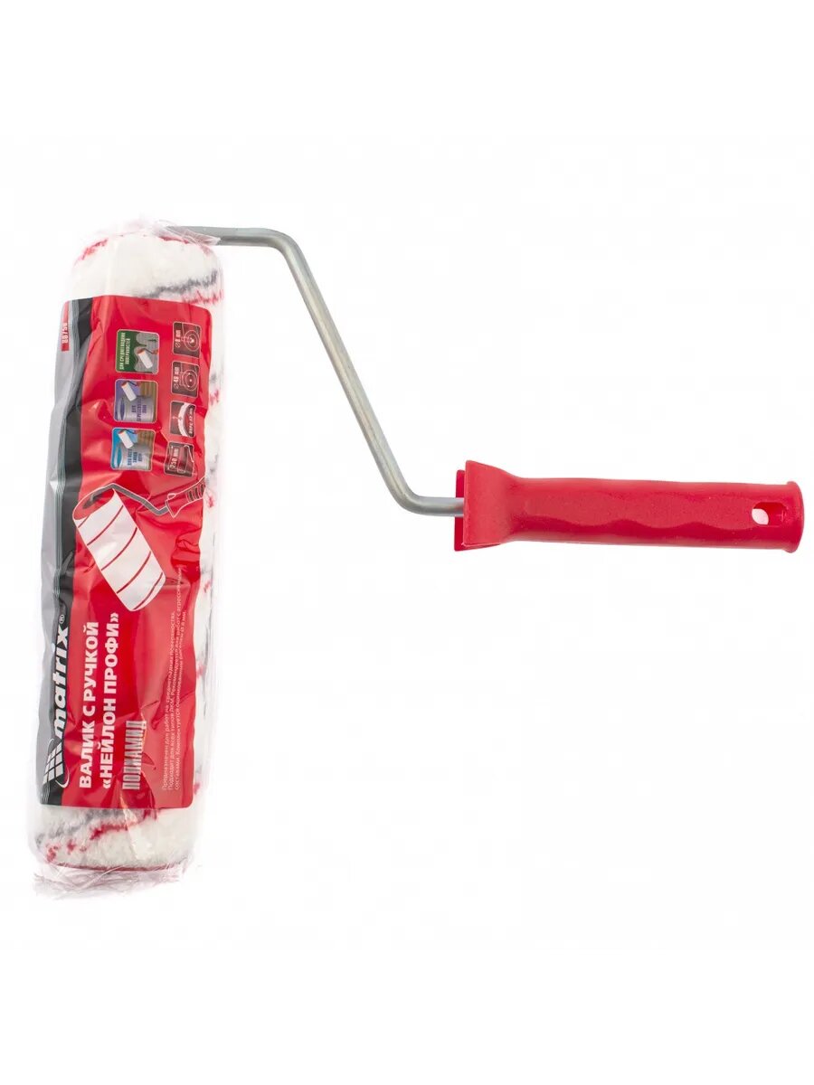 Валик Нейлон Профи, 250 мм, ворс 12 мм, D 48, MATRIX, 80758