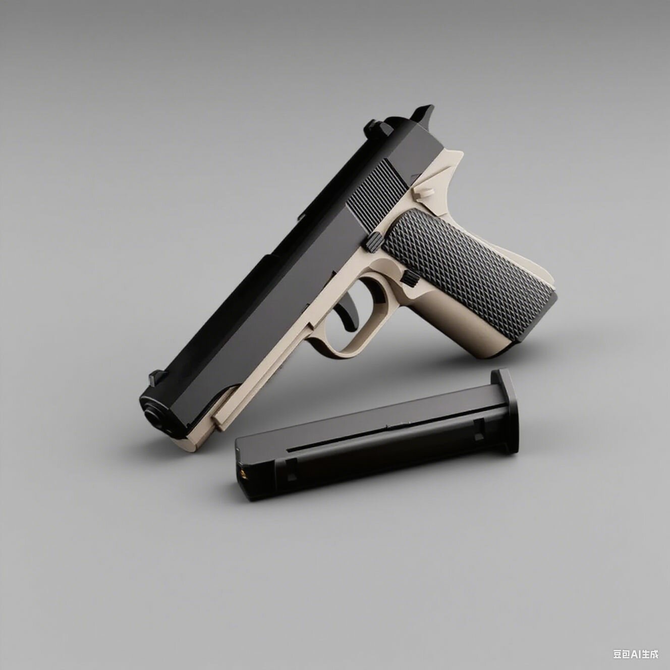 Игрушечный пистолет 1911 с мягкими пулями и имитацией отдачи