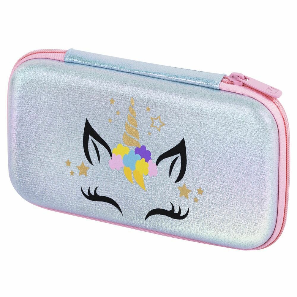 Пенал BRAUBERG SHINY, 1 отделение, 1 откидная планка, EVA, 22х13х4 см, "Unicorn"
