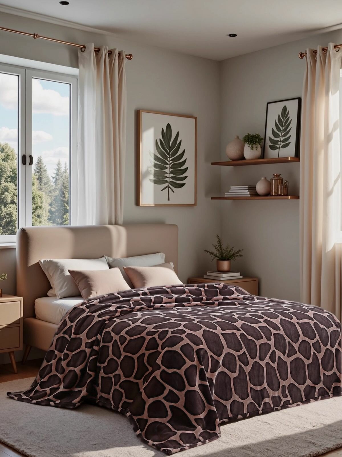 Плед 180х200 двуспальный Cleo покрывало на кровать и диван велсофт