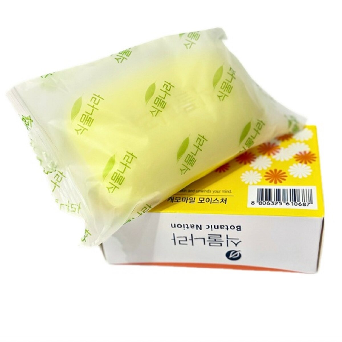 Lion Твердое, туалетное мыло с ромашкой (100гр) Camomile Moisture Botanic Nation