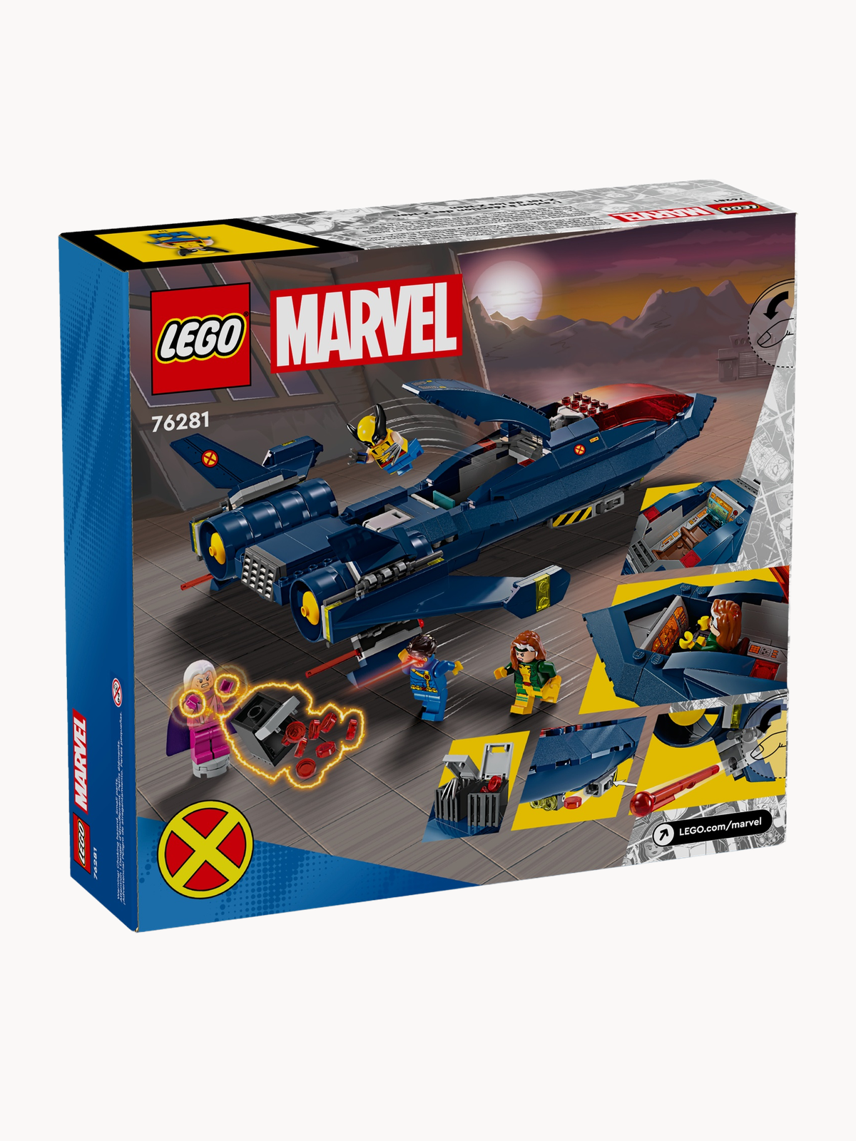 Конструктор LEGO Super Heroes 76281 Истребитель X-Jet Людей Икс, 359 дет.