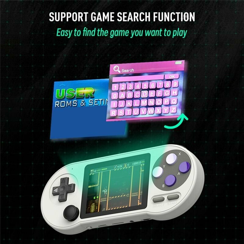 Портативная игровая консоль Player Мини-портативная Встроенная 6000 игр Ретро-игры с поддержкой AV-выхода