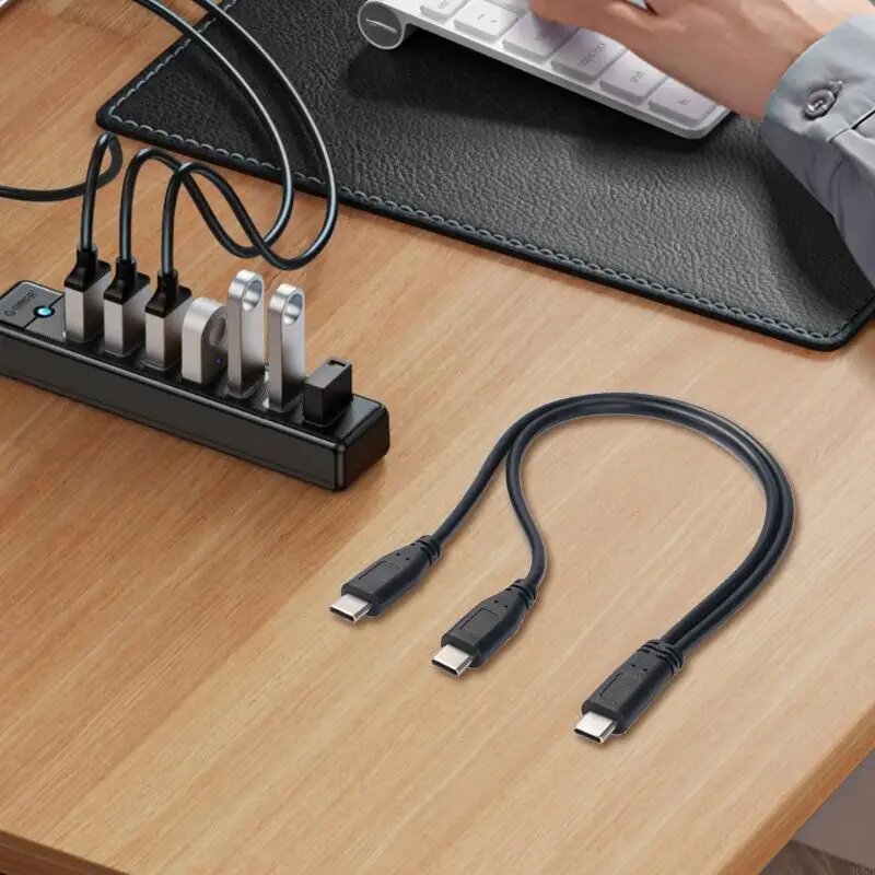 30см USB C до 2 типа C Сплиттер -сплиттер — фото 1