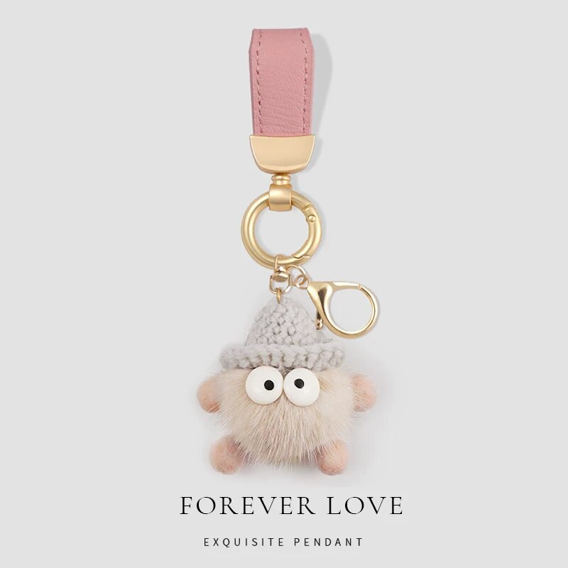 Милый брелок для ключей в виде розовой овечки в стиле «богиня», креативная подвеска, изысканная плюшевая игрушка для