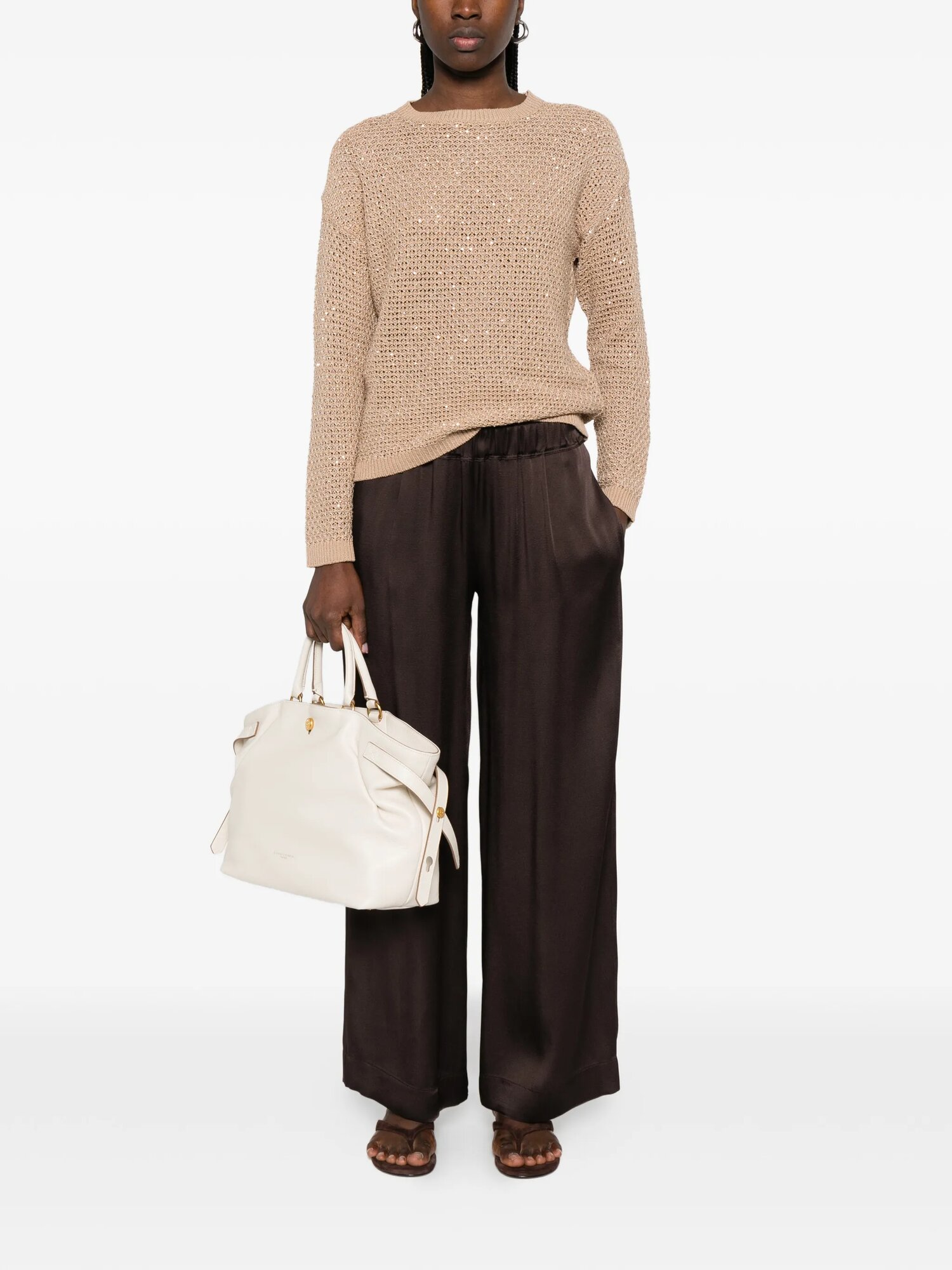 Свитер FABIANA FILIPPI Open-knit sweater, размер 38, , разноцветный — фото 1