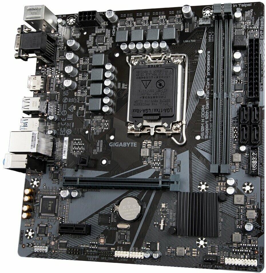 Материнская плата GIGABYTE H610M, microATX, чипсет Intel H610