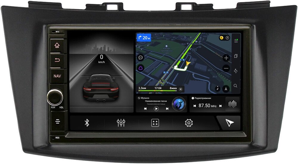 Штатная магнитола Suzuki Swift IV 2011-2017 Canbox H-Line 5603-RP-SZSW2C-155 Android 10 (4G-SIM, 4/64, DSP, IPS) С крутилкой