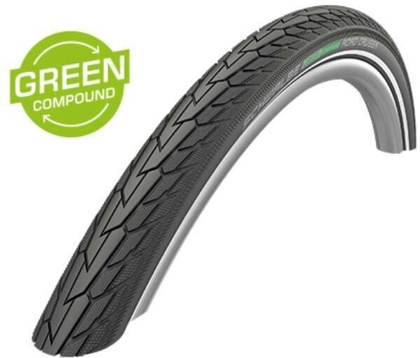 Покрышка велосипедная SCHWALBE 700х35С (37-622) ROAD CRUISER K-Guard, TwinSkin B/B+RT (светоотражающая полоса) HS484 GREEN 50EPI 625гр.