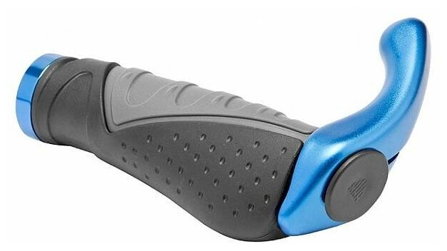 Грипсы XH-G83BL 130мм черно-серо-синие, с рогами 150128 LU074724