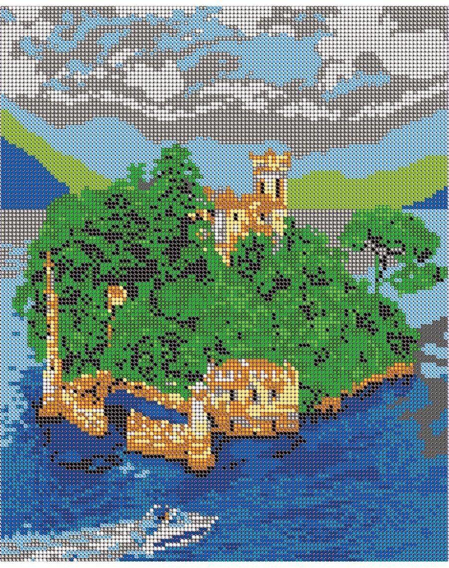 Набор для вышивания бисером картины Остров