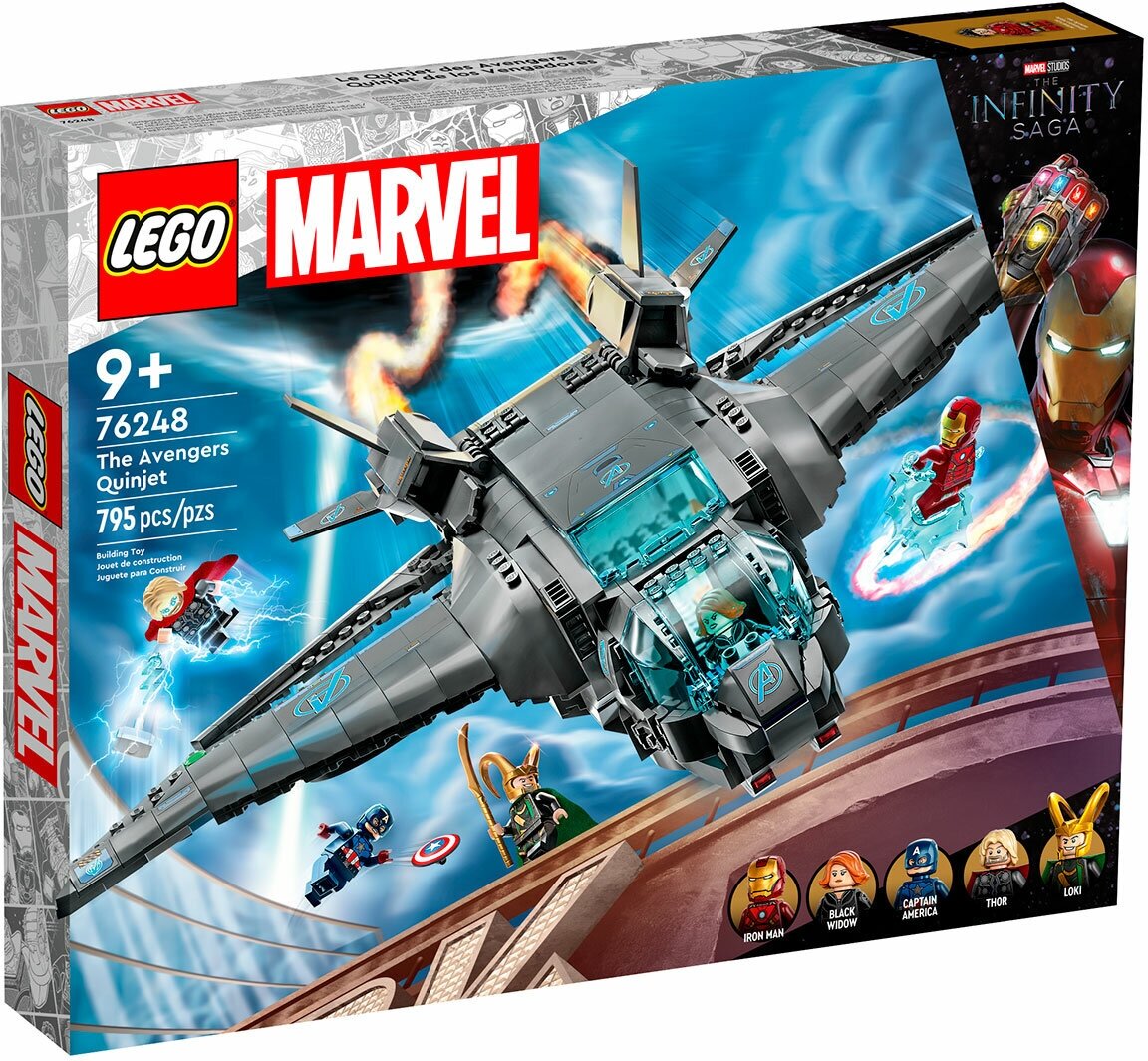 Конструктор LEGO Marvel Avengers 76248 The Avengers quinjet, 795 дет.
