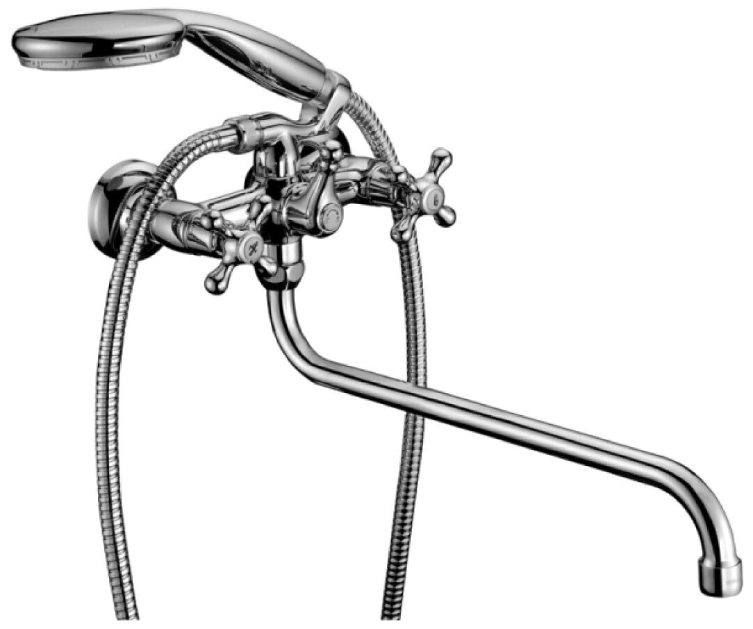 Смеситель Lemark Standard LM2151C для ванны с S-образным изливом, хром