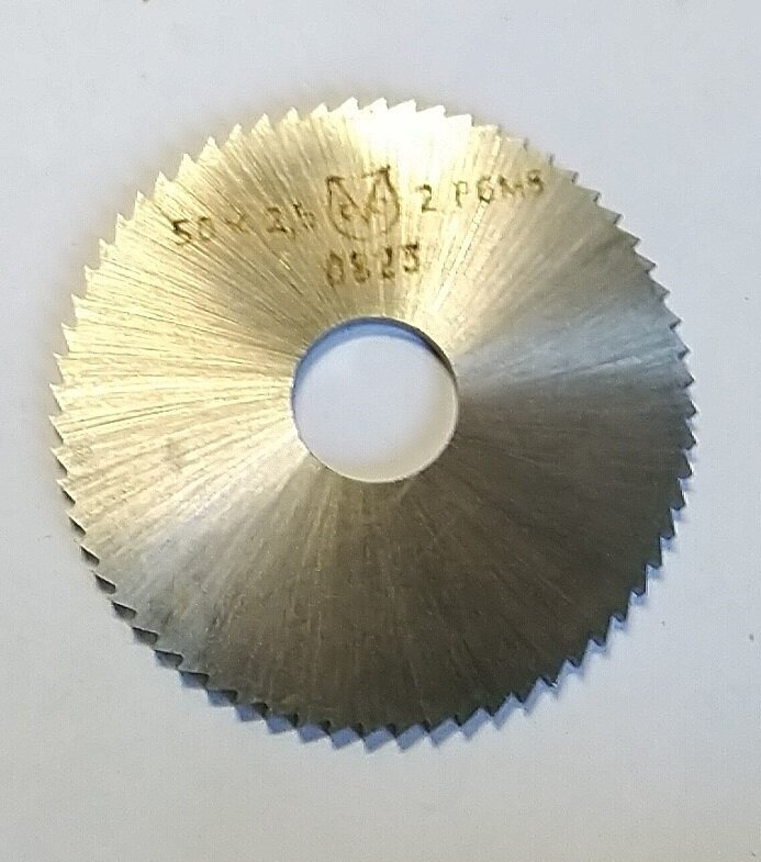 Фреза отрезная 50 х 2.5 х 13 тип 1 z=64 сталь Р6М5 2254-0823 без ступицы без шпоночного паза