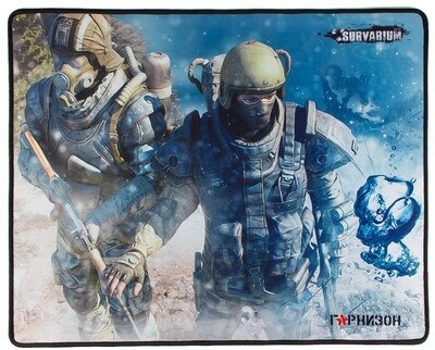 Игровой коврик для мыши Гарнизон "Survarium" GMP-200, прошитые края, 437х350х3 мм, нескользящая резиновая основа.