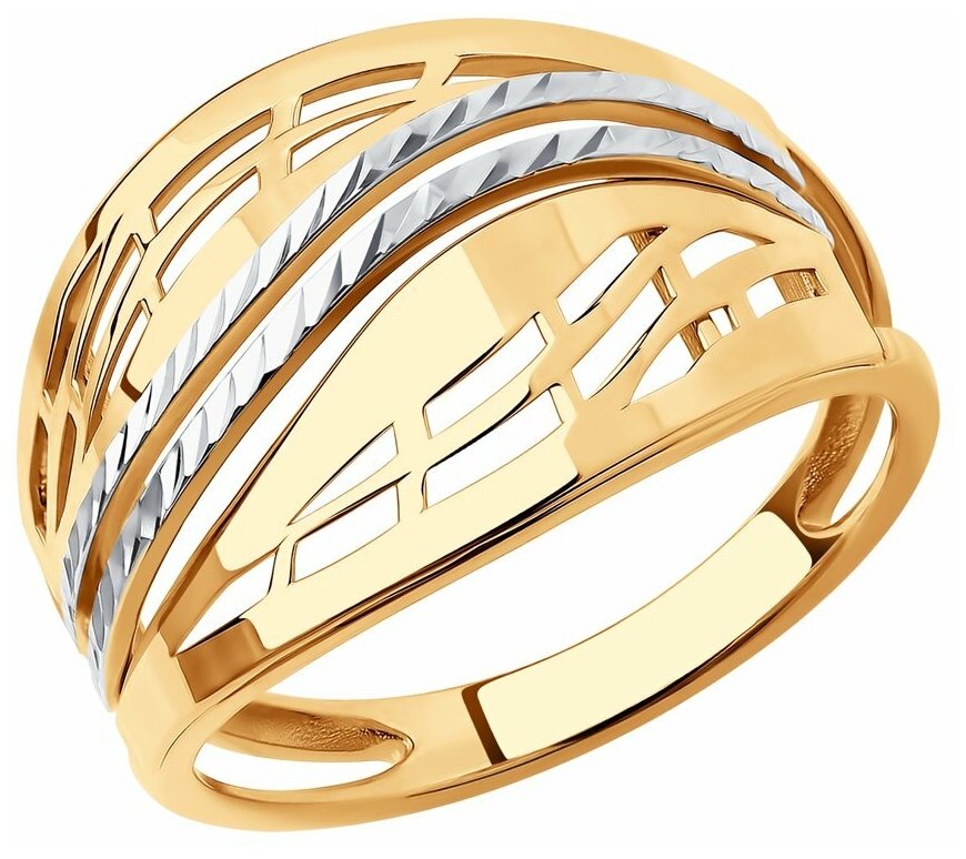 Кольцо, красное золото, 585 проба