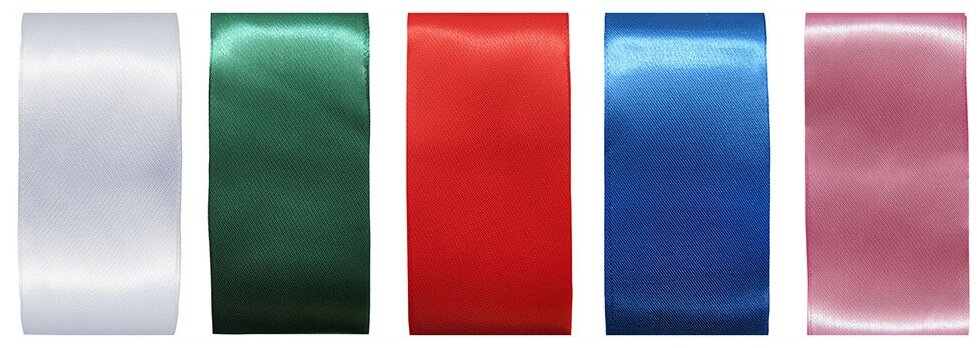 Набор атласных лент, ширина 5см №27 (5 шт по 5 метров)