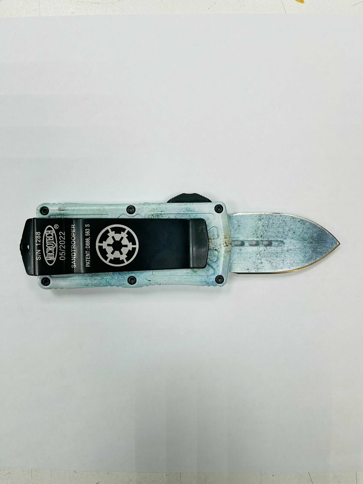 Складной автоматический туристический нож, мини (MINI) длина лезвия 5 см.