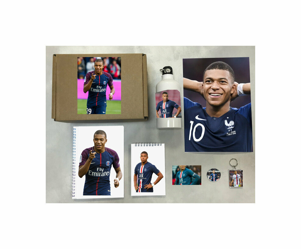 Бокс GOODbrelok принт "Килиан Мбаппе, Kylian Mbappe" - KM0006