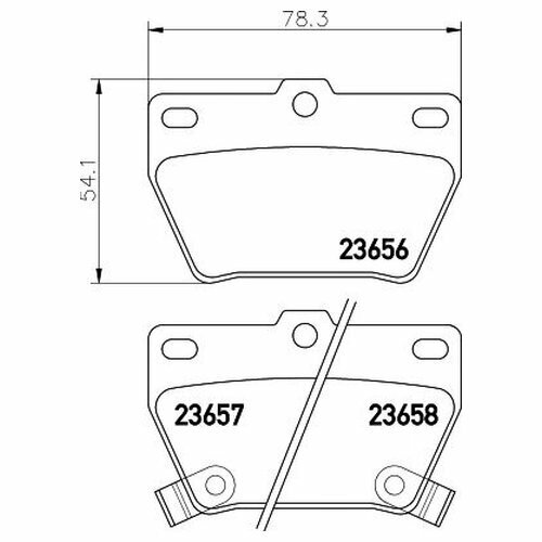 Комплект задних тормозных колодок Mintex MDB2160 для Chery TIGGO, Tiggo 3; Toyota RAV 4 I, II
