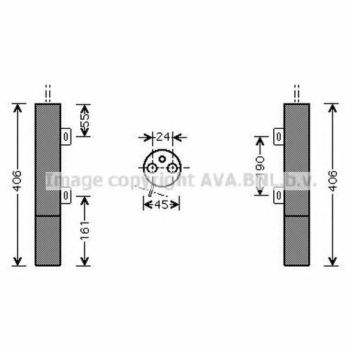 Осушитель кондиционера Ava MSD090 для Mercedes C-CLASS CL203, S203, W203, CLC-CLASS CL203, CLK A209, C209,