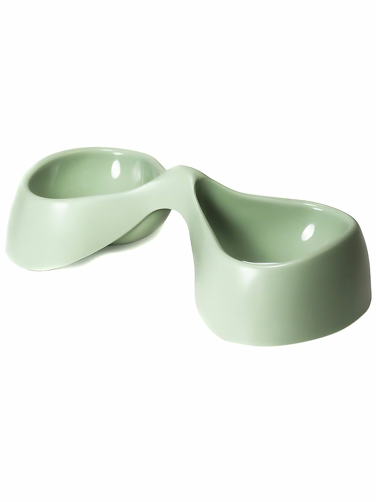Миска двойная Bicio, 2х230 мл, зеленая United Pets VLT-GU0121VE20