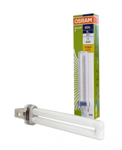 Лампа люминесцентная Ledvance-osram DULUX S 9W/41-827 G23 (мягкий тёплый белый) OSRAM