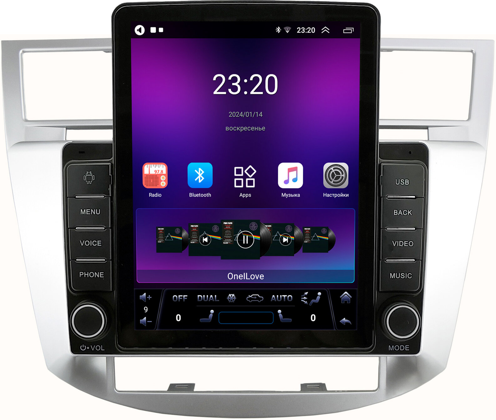 Штатная магнитола Chrysler Sebring 3 2006-2010 Canbox GTR095-9-1091 на Android 10 (QLed, 4/64, DSP, CarPlay)