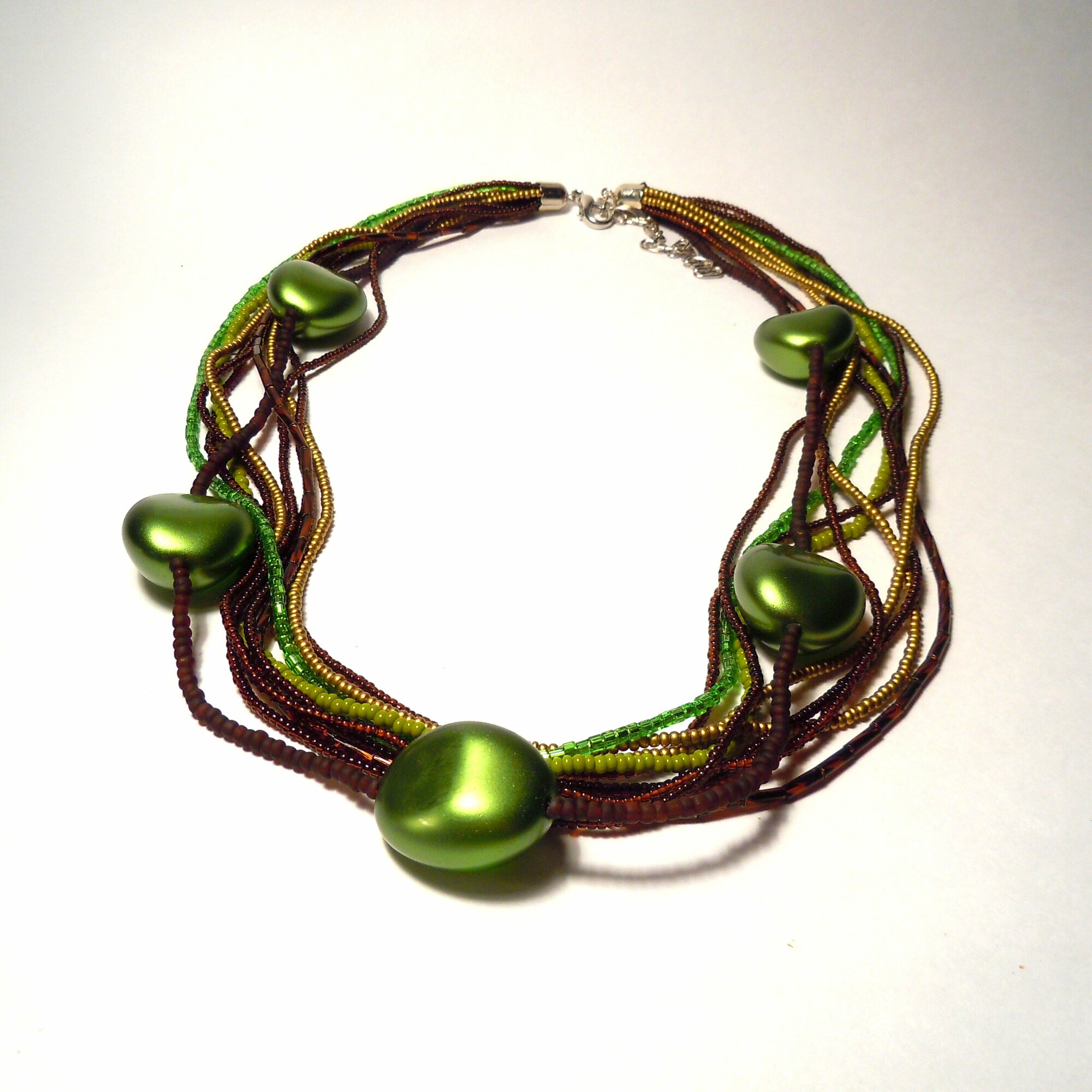 Колье, жемчуг имитация, бисер