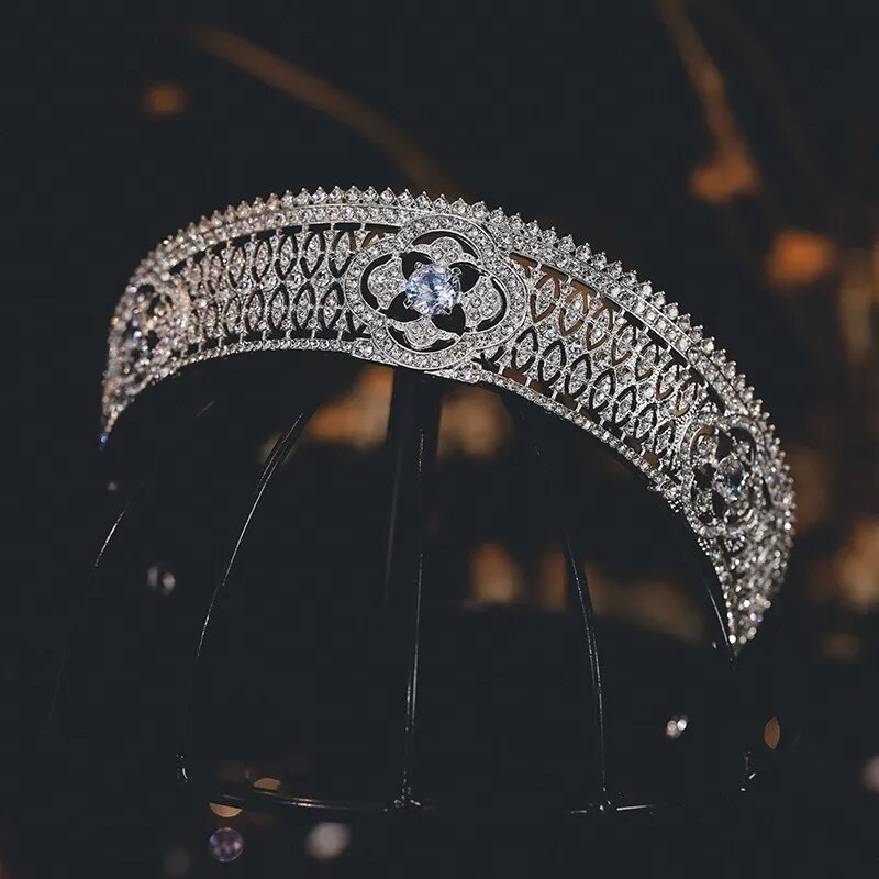 Свадебная корона из кристаллов George Black Style J Silver Color