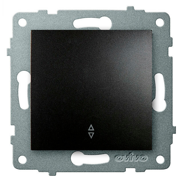 OVIVO Loft черный выключатель проходной 1-клавишный стиль Loft для современной электрики