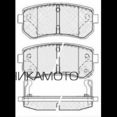 AIKO PF-0436 Колодки тормозные HYUNDAI Accent, i30, iX35 / KIA Ceed, Rio (2006-) задние