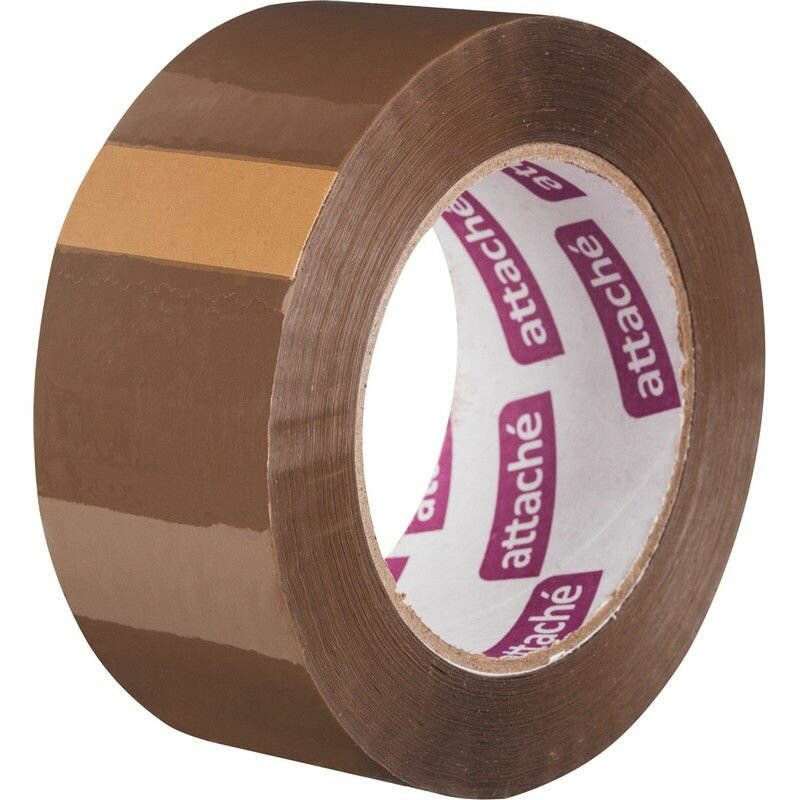 Клейкая лента упаковочная 48х132 ATTACHE, коричневая