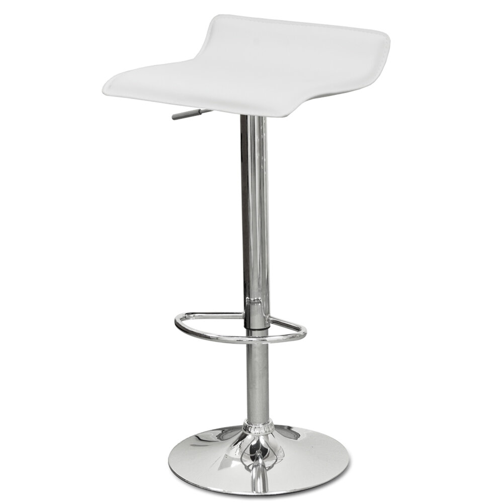 Стул Latina STOOL MARKET белый, экокожа, металл, мягкое сиденье, без подлокотников