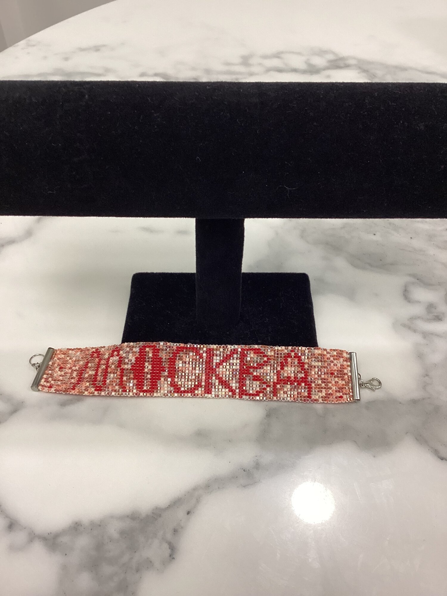 Плетеный браслет, бисер