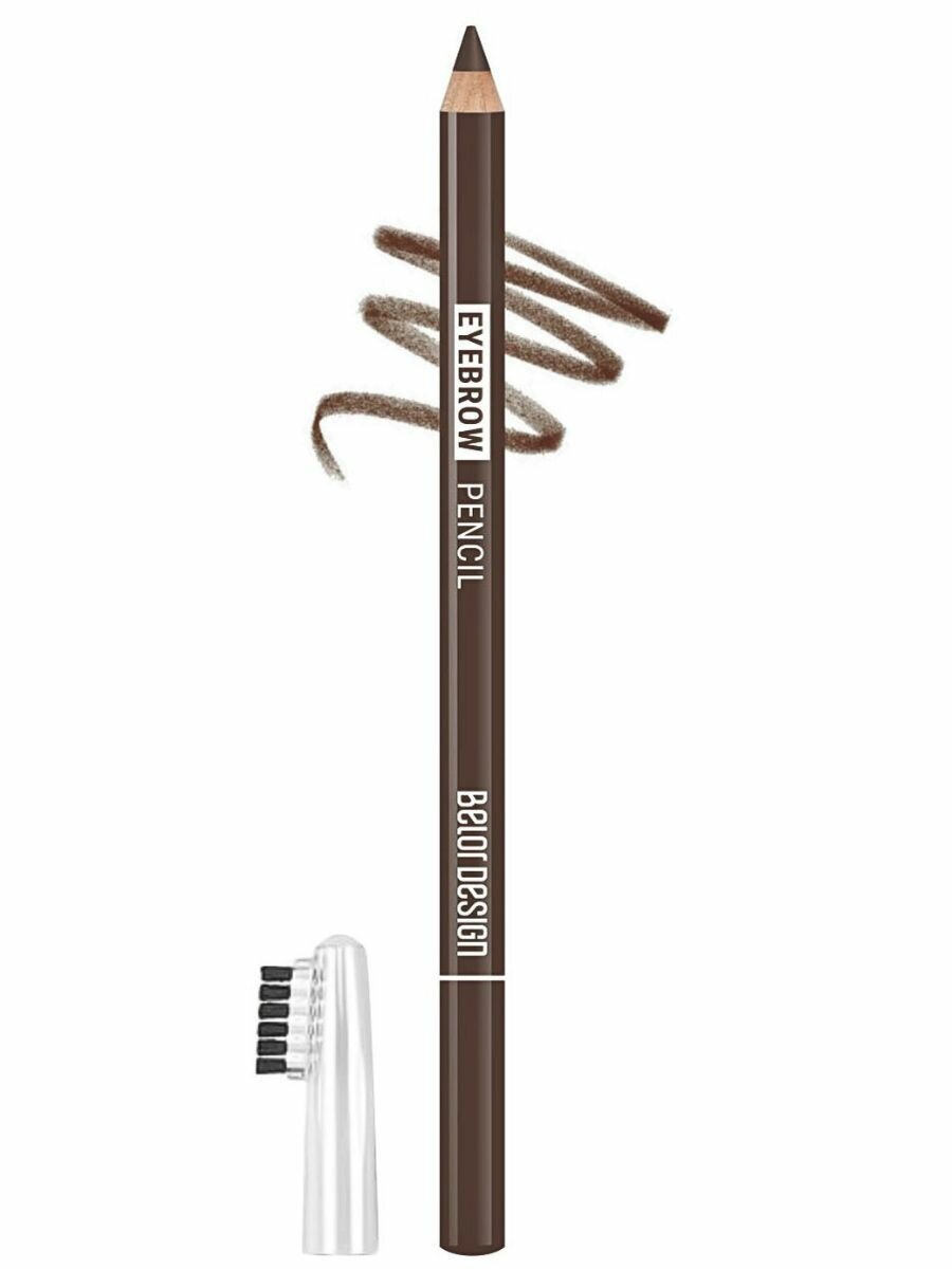 Карандаш для бровей Belor Design с щеточкой тон 104 коричневый
