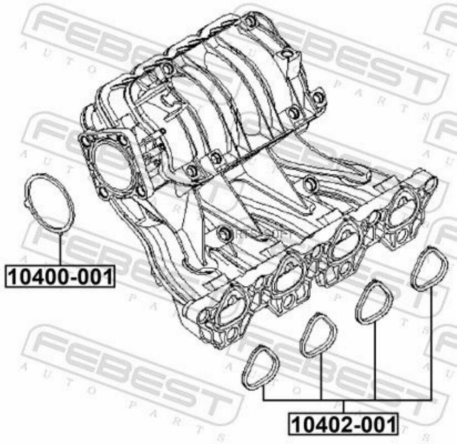 FEBEST 10400-001 кольцо уплотнительное корпуса дроссельной заслонки