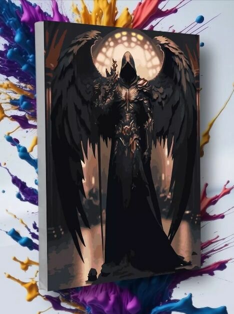 Картина по номерам Ангел темный Азазель Азазил 40х50