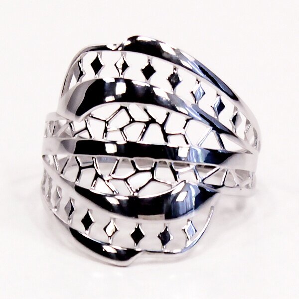 Кольцо, серебро, 925 проба, родирование