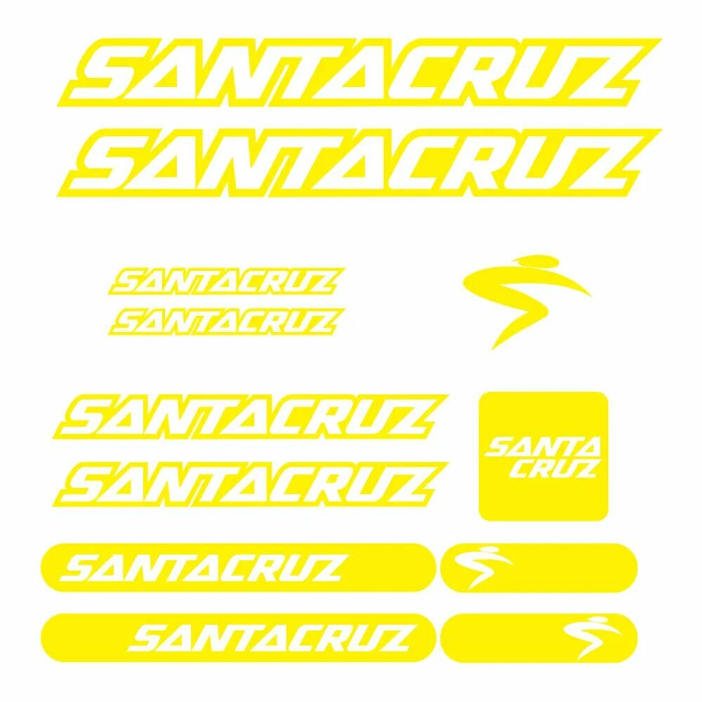 Виниловые наклейки для велосипедов Santa Cruz, наклейки для горного велосипеда, езды на велосипеде mtb Желтый
