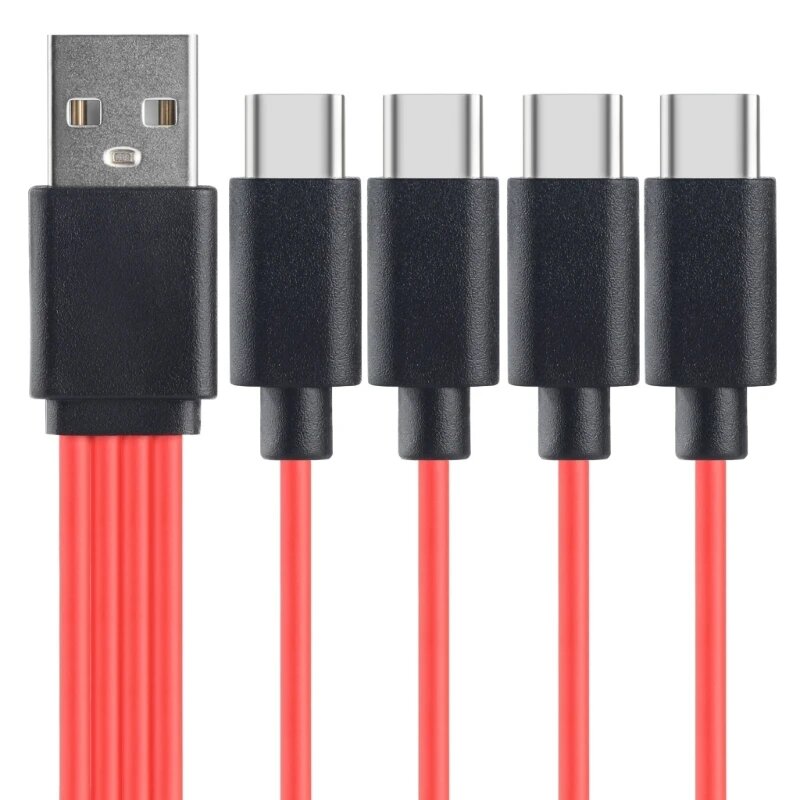 5 В телефон 4 в 1 конвертер Type-C USB-разветвитель зарядный кабель адаптер шнура — фото 1