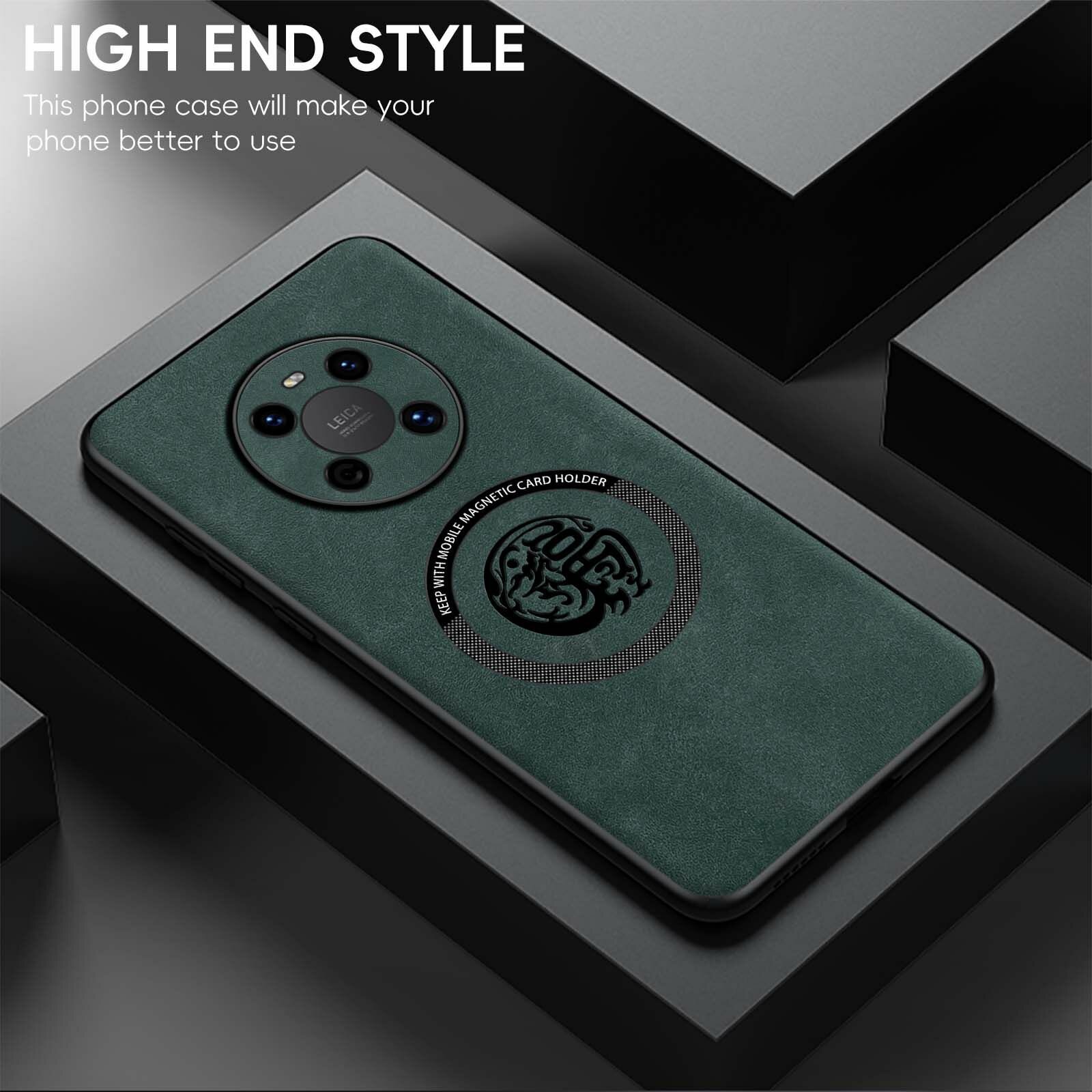 Чехол для смартфона Huawei Mate 40(Хуавей Мате 40) Роскошная кожа magsafe противоударный , Защита от падения, Корпус мобильного телефона с защитой камеры
