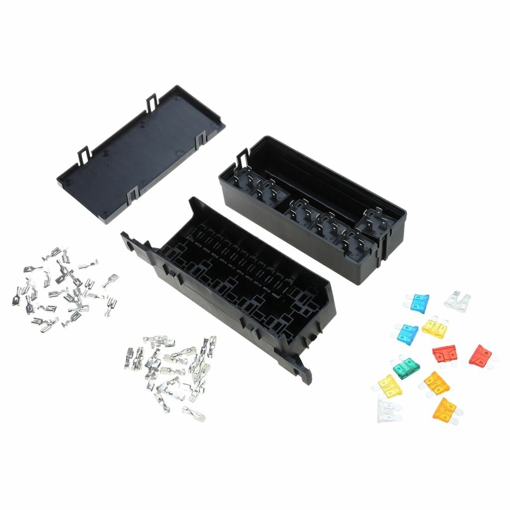 Автозапчасти, (1 комплект) 11-позиционный блок предохранителей, блок предохранителей с предварительно подключенным реле 12 В