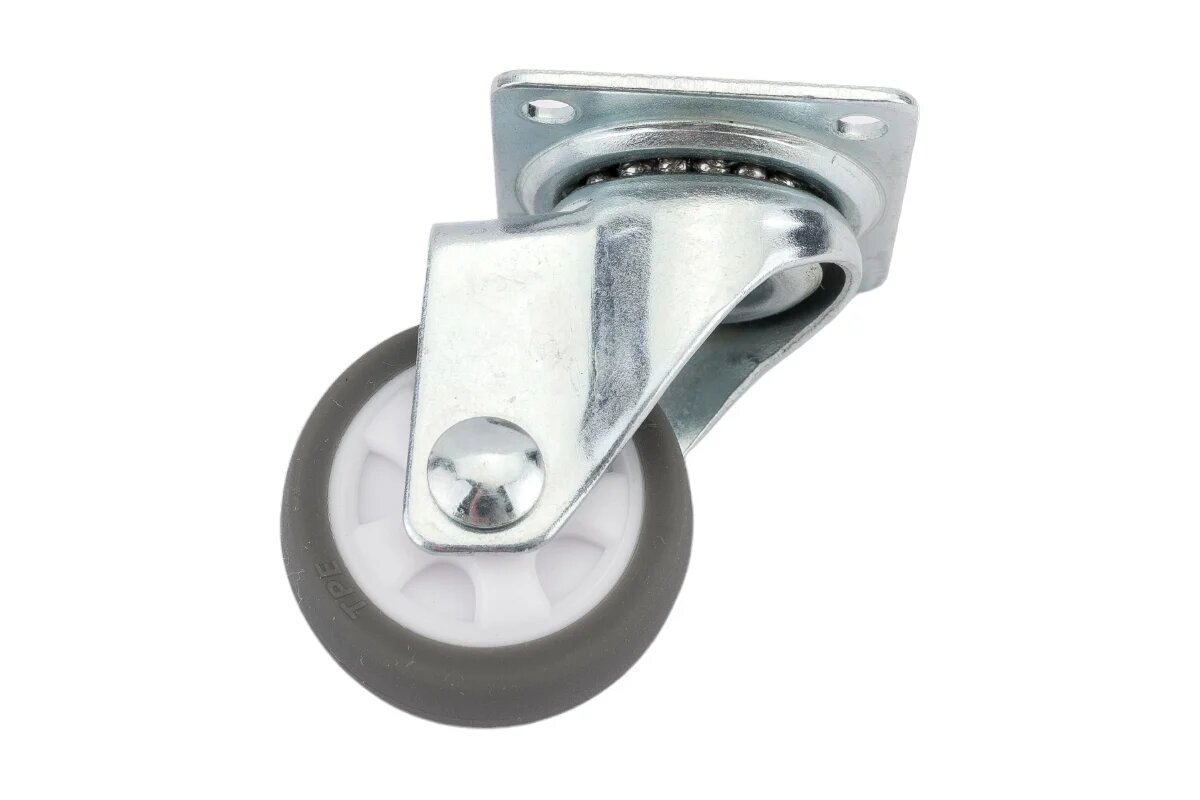 Tech-Krep колесная поворотная опора б/т D30 п/п, серая резина, подшипник скольжения 152361