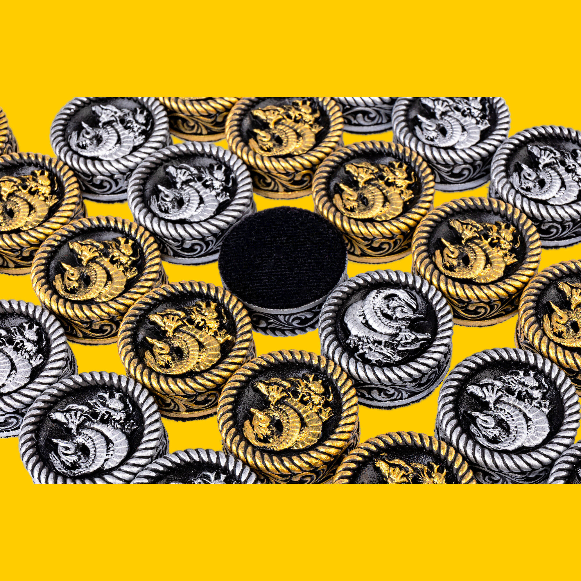 Фишки для нард 29 мм Дракон (мраморная крошка)