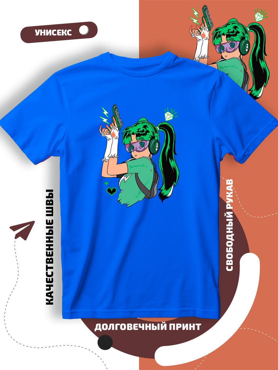 Футболка с принтом девушка в очках