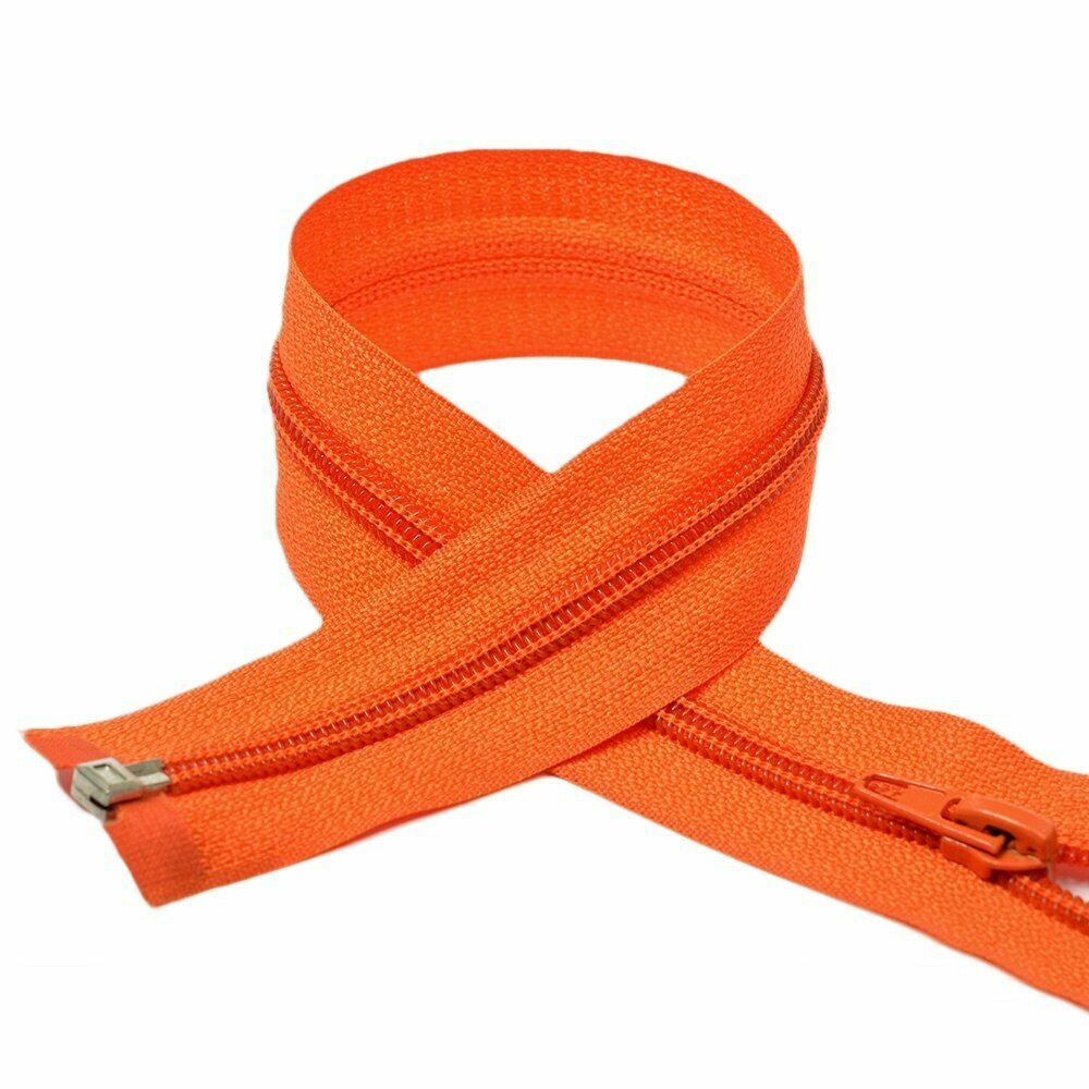 Молния MaxZipper пластиковая, Спираль, №5-N, 60 см, цвет F157, оранжевый, 10 шт (N-F. ПЛ5N.60.157)